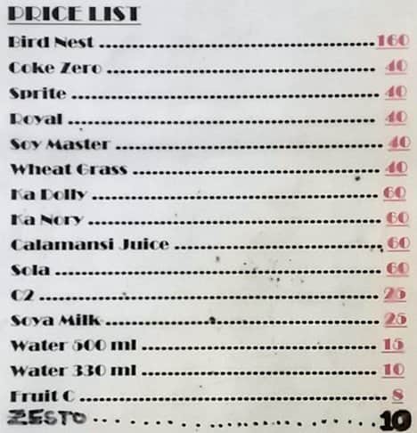 Carta de Polland Hopia And Bakery, Manila, 925 Benavidez St
