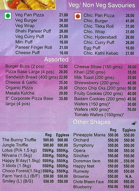 Monginis Menu, Menu for Monginis, Dehu Road, Pune - Zomato