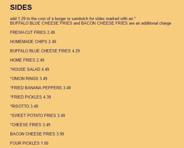 Menu at Mid City Grill restaurant, Johnson City