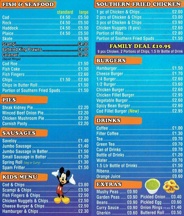 Crispy Cod Menu, Menu for Crispy Cod, Orpington, London - Zomato UK