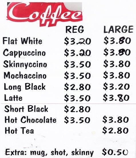 Menu at Rocklea Fine Foods restaurant, Salisbury