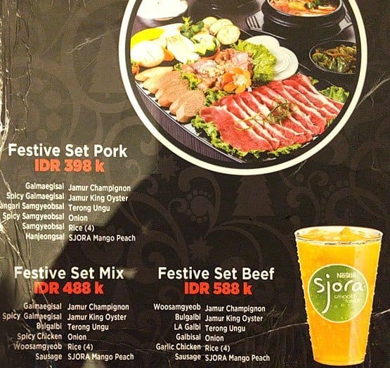 Seorae Setiabudi Bandung Menu, Menu for Seorae Setiabudi Bandung ...