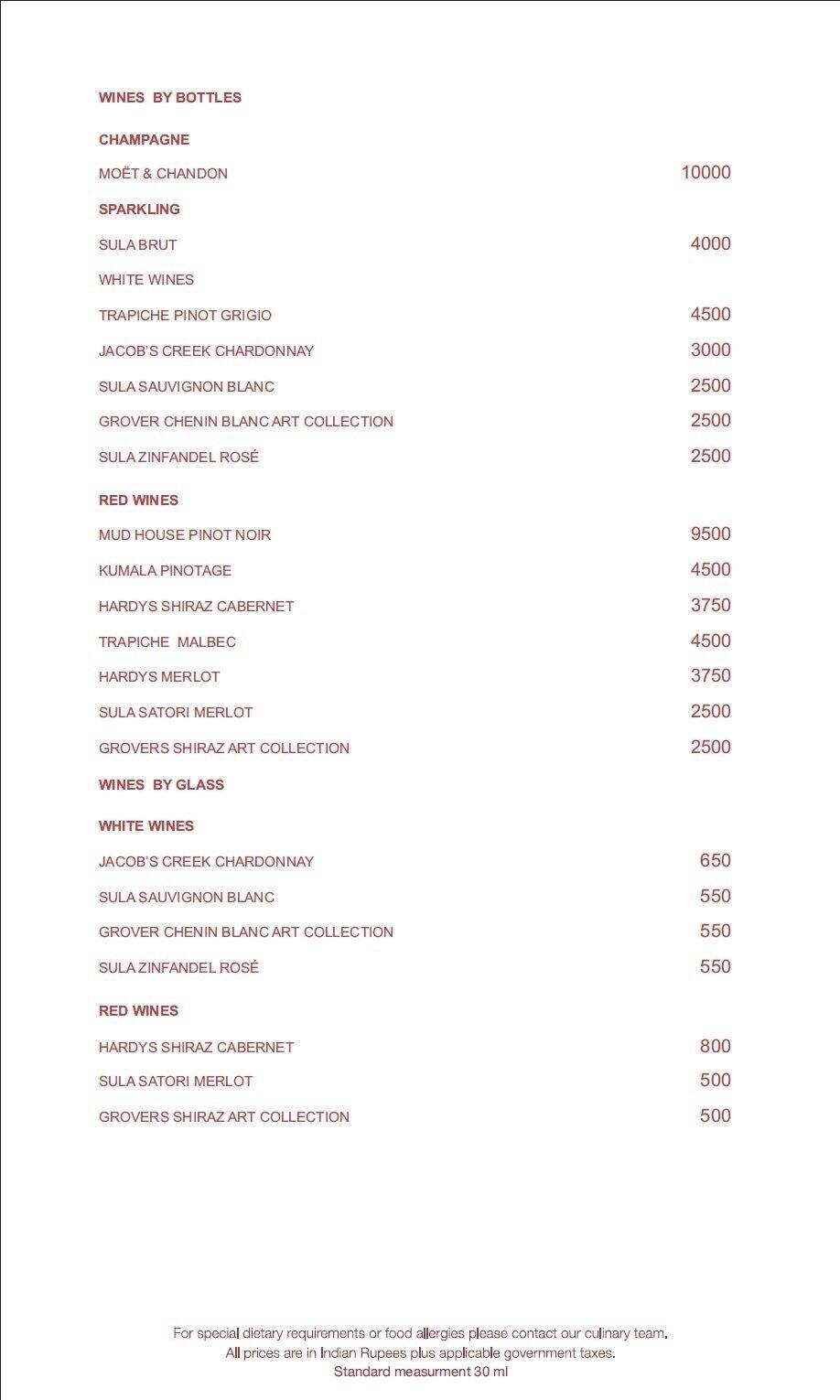 Menu at White Smoke Barbeque, Bengaluru