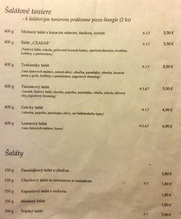 Menu at Reštaurácia Black Rose restaurant, Bratislava, Harmincova 3211 ...