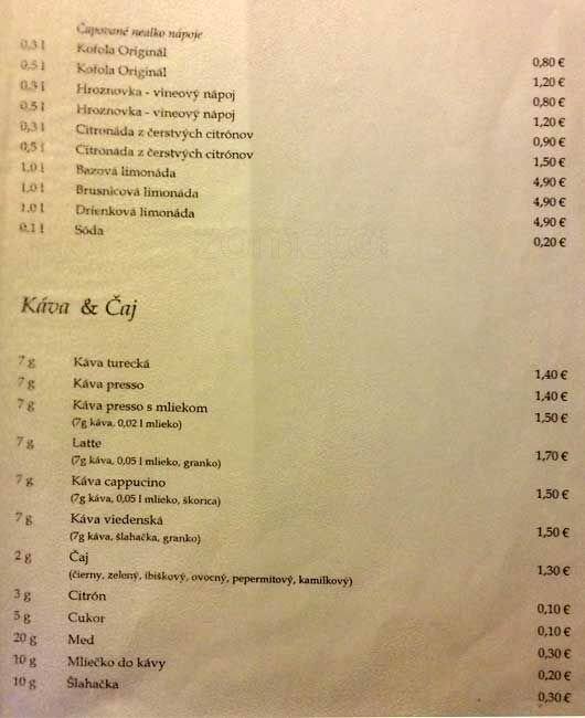 Menu at Reštaurácia Black Rose restaurant, Bratislava, Harmincova 3211 ...