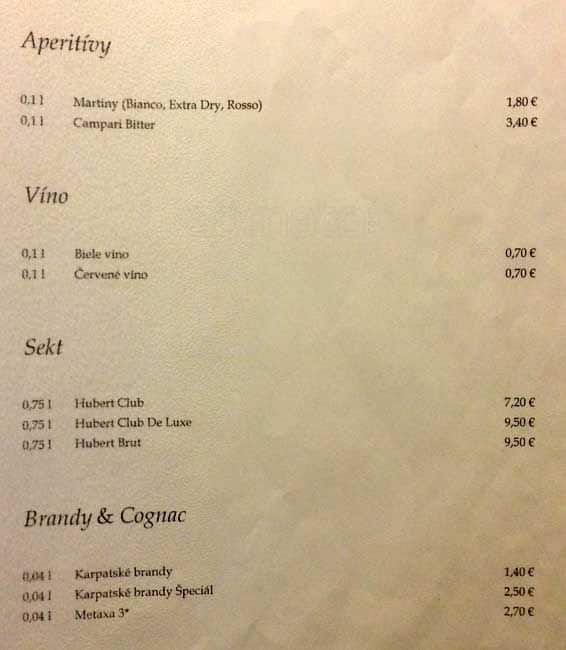 Menu at Reštaurácia Black Rose restaurant, Bratislava, Harmincova 3211 ...