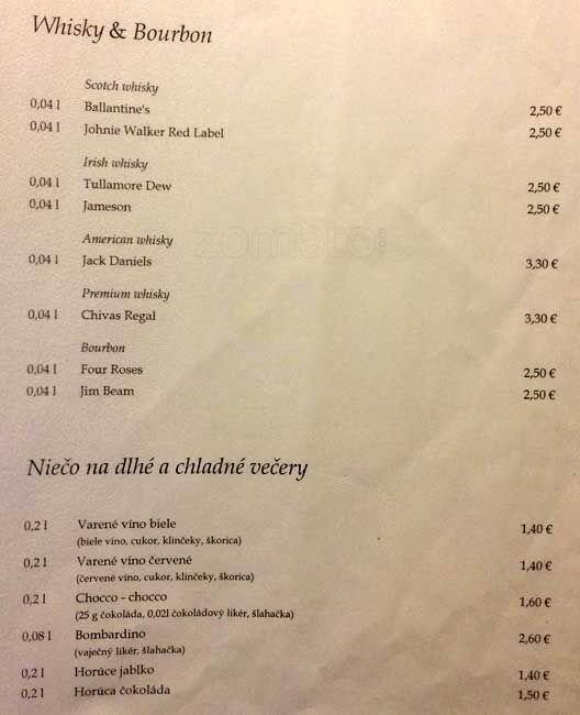 Menu at Reštaurácia Black Rose restaurant, Bratislava, Harmincova 3211 ...