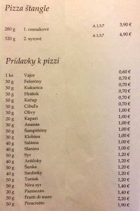 Menu at Reštaurácia Black Rose restaurant, Bratislava, Harmincova 3211 ...