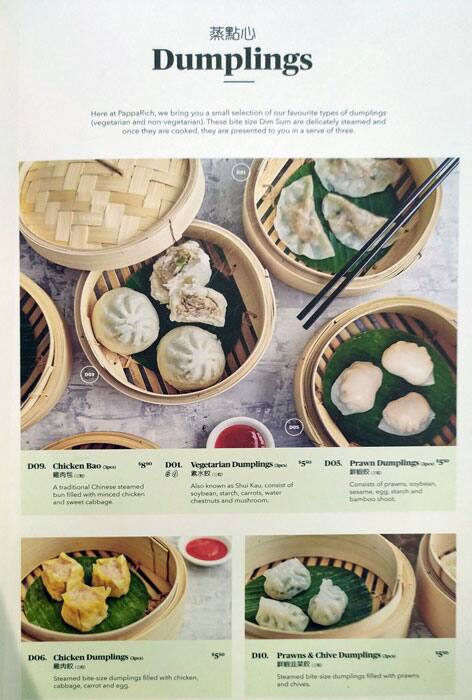 Menu at PappaRich restaurant, Macquarie Park