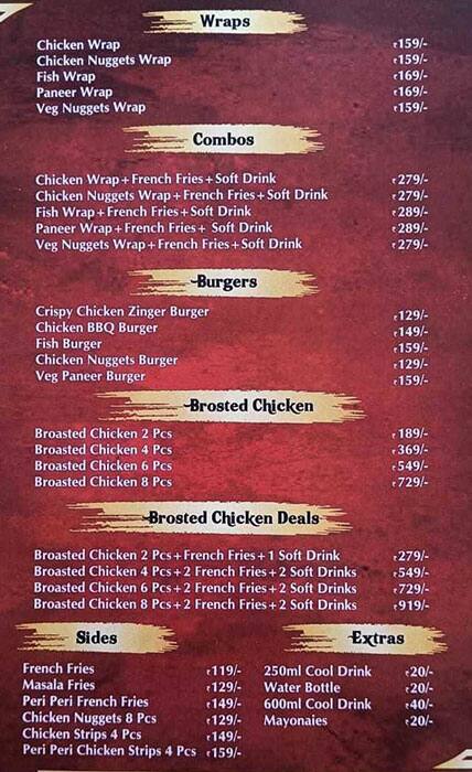 Menu of Cafe Zaitoon Al Saud, Tolichowki, Hyderabad