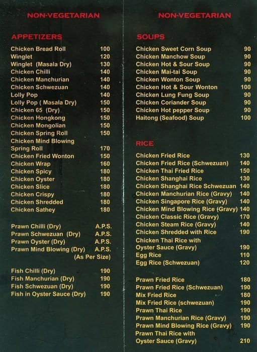 Babu's Chinese Menu, Menu for Babu's Chinese, Worli, Mumbai - Zomato