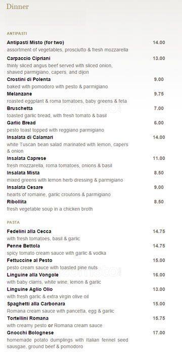 Menu at Nob Hill Cafe, San Francisco, Taylor St