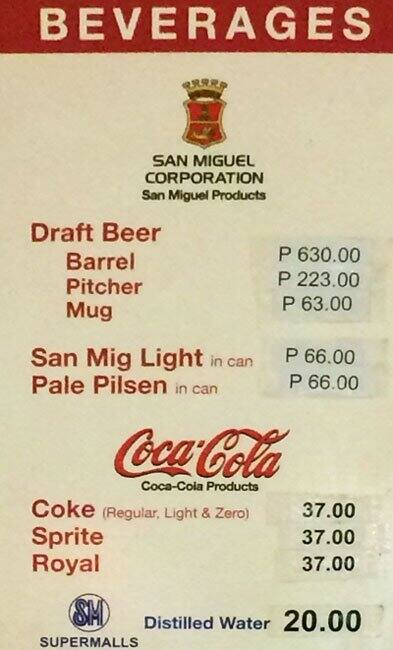 Menu at Beer Station pub & bar, Consolacion, 6001 Consolacion