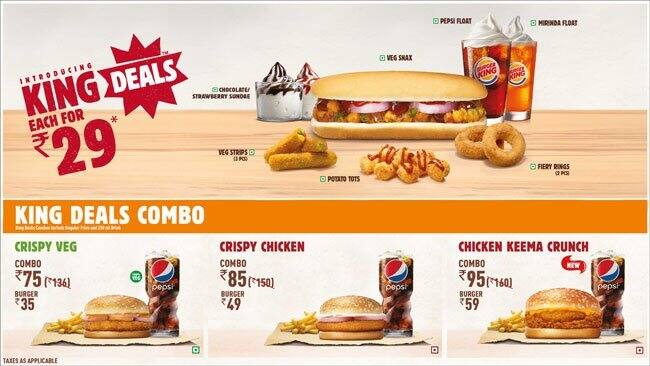 Burger King Menu, Menu for Burger King, Velachery, Chennai - Zomato