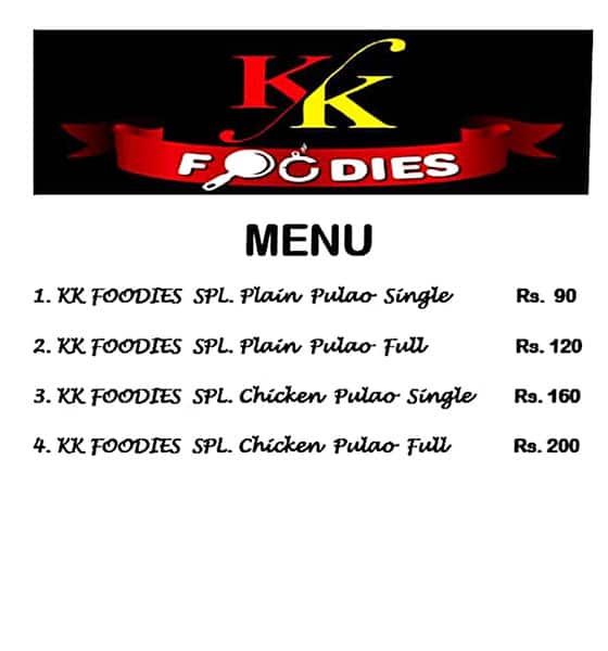 Menu of Kk Foodies, Miyapur, Hyderabad