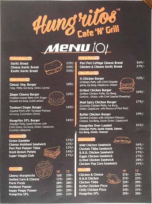 Menu at Hungritos Cafe N Grill, Jalandhar