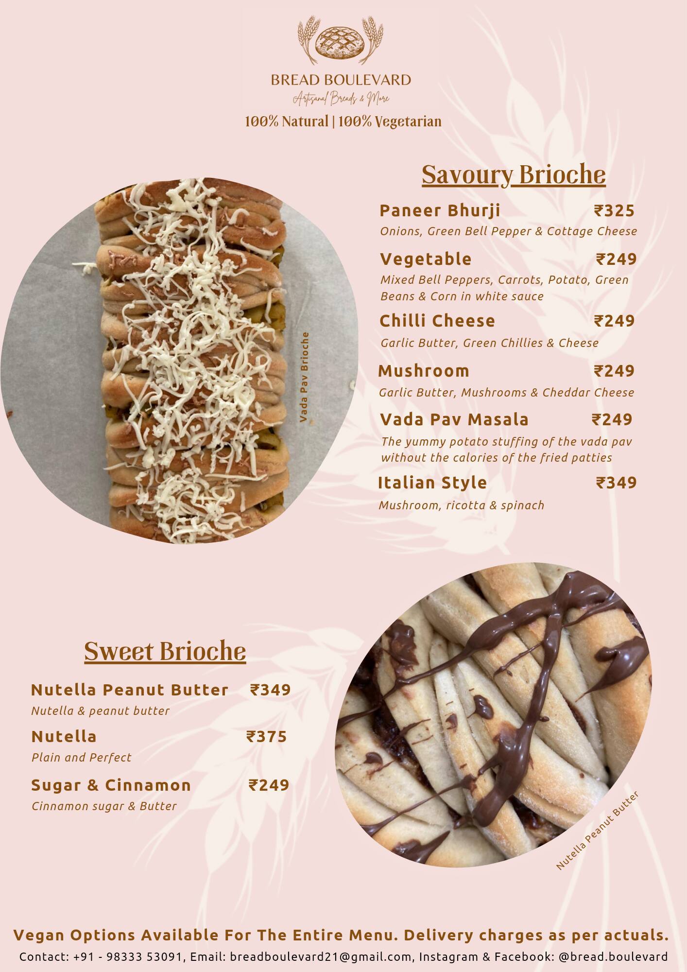 Menu of Bread Boulevard, Bhandup, Mumbai