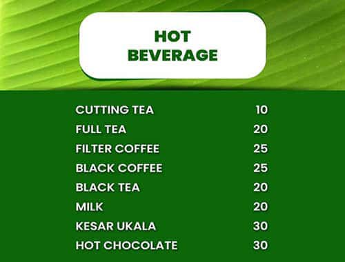 Menu at Mani's Cafe, Thane