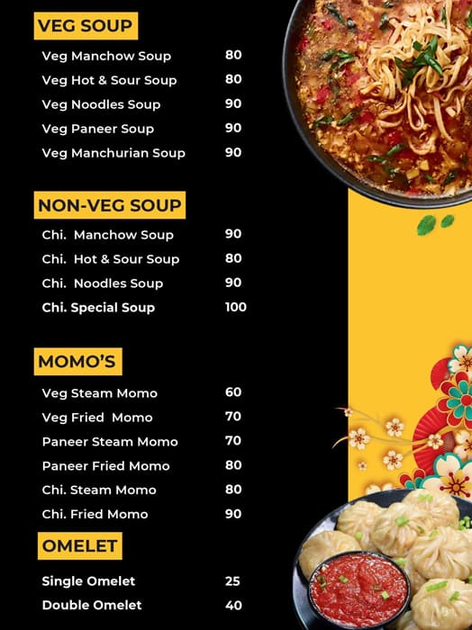 Menu of KB's Wow Chinese, Chinchwad, Pune