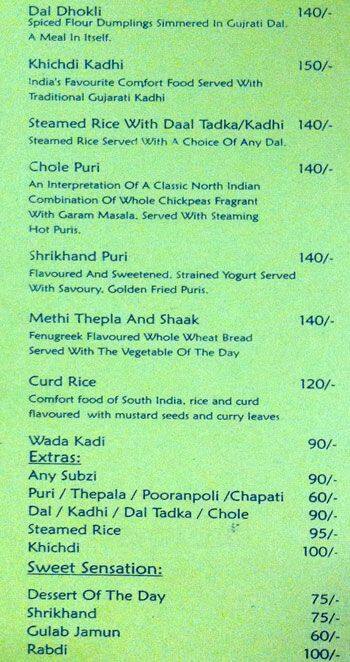 Menu at Toran, Mumbai, 2R8W+QM9