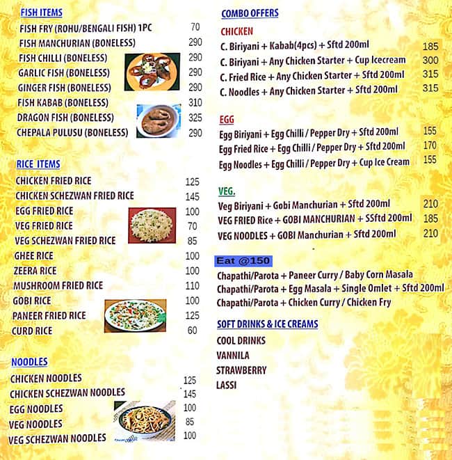 Menu at Taj restaurant, Bengaluru, VM75+V4P