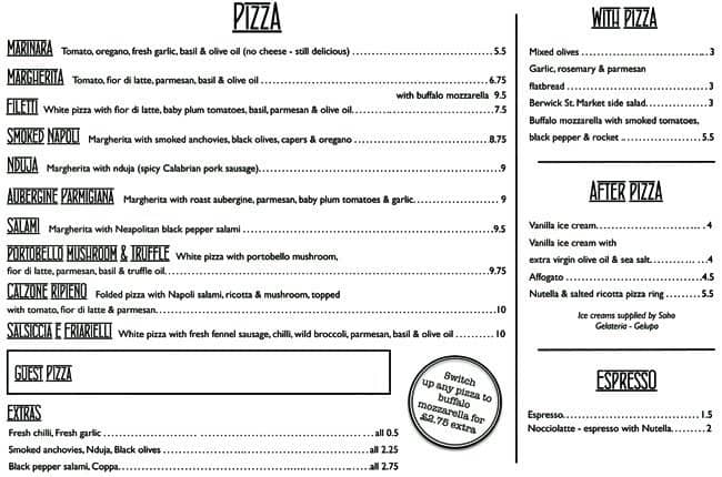 Pizza Pilgrims Menu, Menu for Pizza Pilgrims, Soho, London - Zomato UK