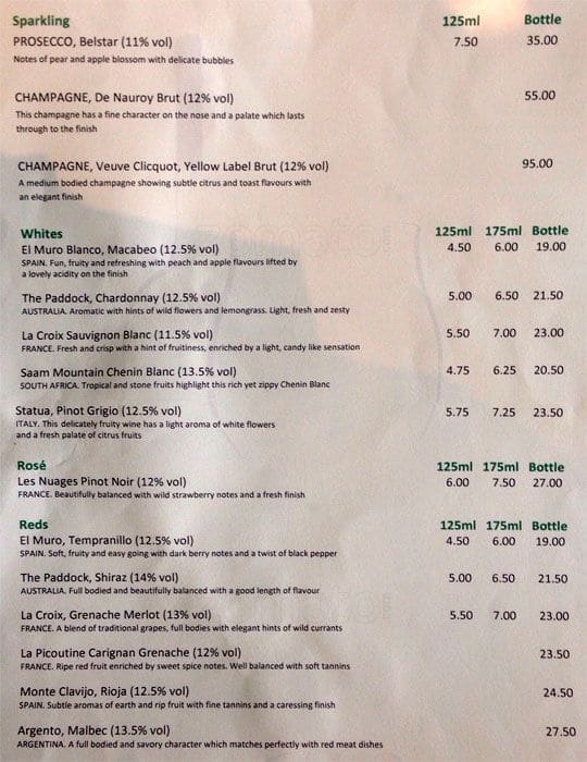 Menu at Museum Cafe, London, Romney Road