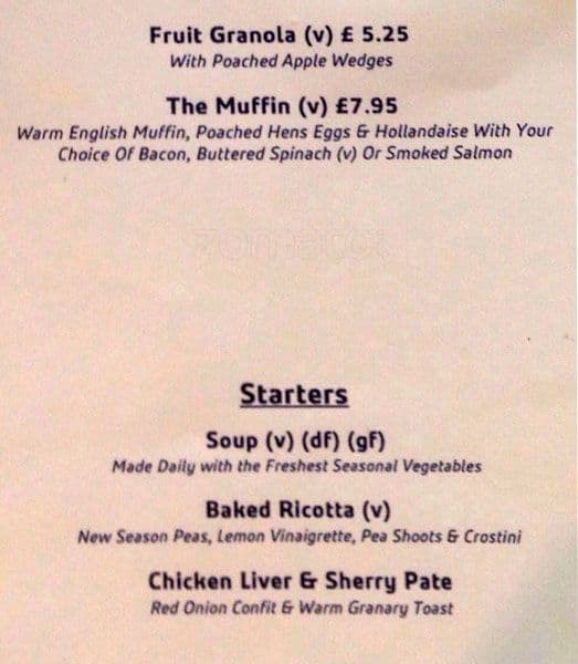 Menu at Museum Cafe, London, Romney Road