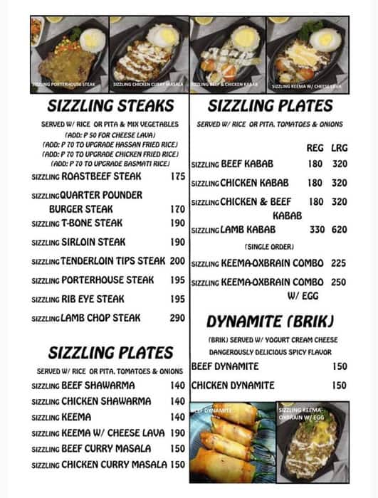 Menu at Hassan Kabab and Steaks restaurant, Quezon City, 9 Visayas Ave Menu at Hassan Kabab and Steaks restaurant, Quezon City, 9 Visayas Ave