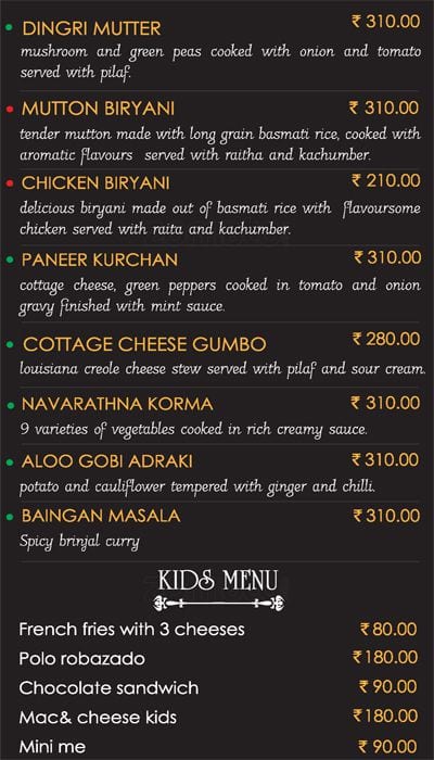 Menu at Blacksmith Grills, Chennai, 49, North Boag Road, T. Nagar