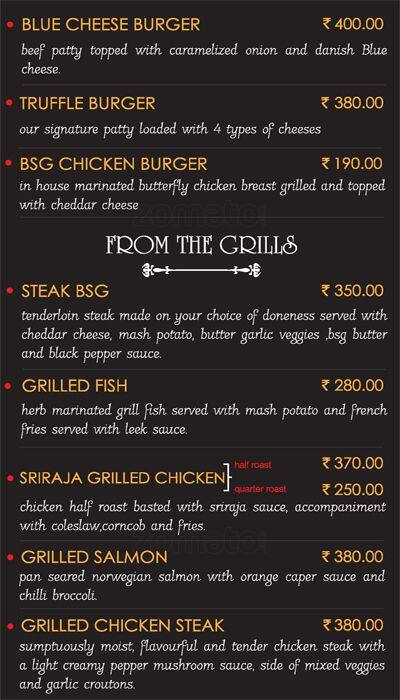 Menu at Blacksmith Grills, Chennai, 49, North Boag Road, T. Nagar