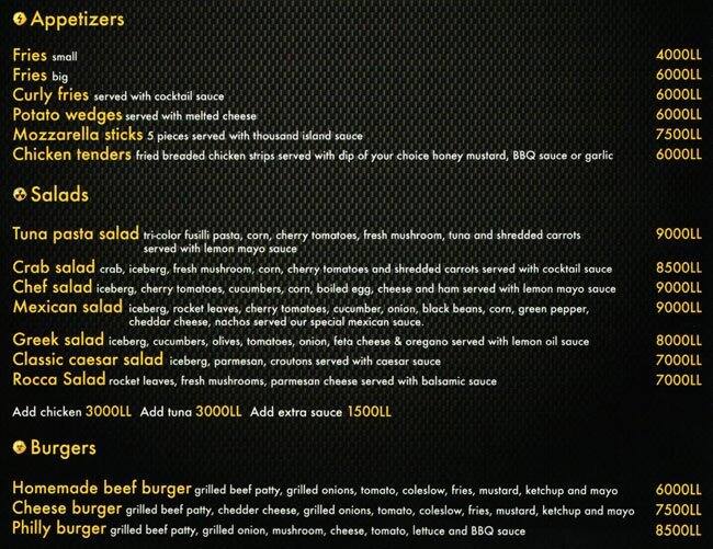 Mega Bites Menu, Menu for Mega Bites, Jal el Dib, Metn - Zomato Lebanon