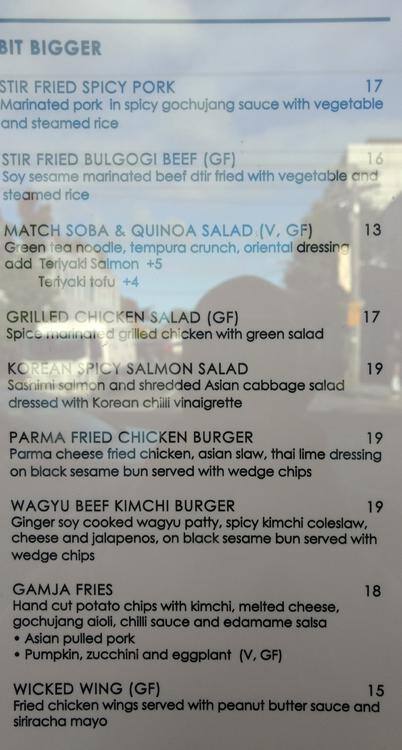 Menu at The more the better restaurant, Elsternwick