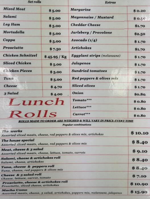 Menu at Re Store cafe, Leederville, 231 Oxford St