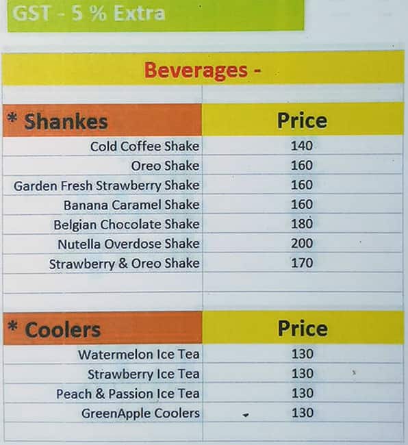 Menu at Best Belgian Waffle, Pune, CTC-275