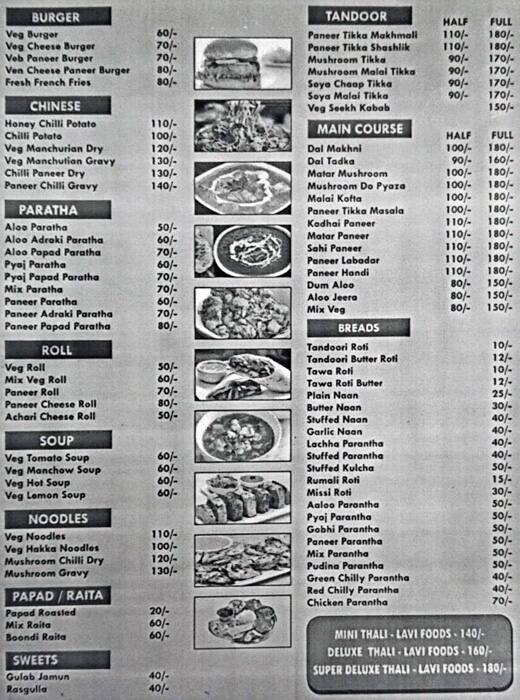 Menu of Carry And Food, Sector 32, Noida