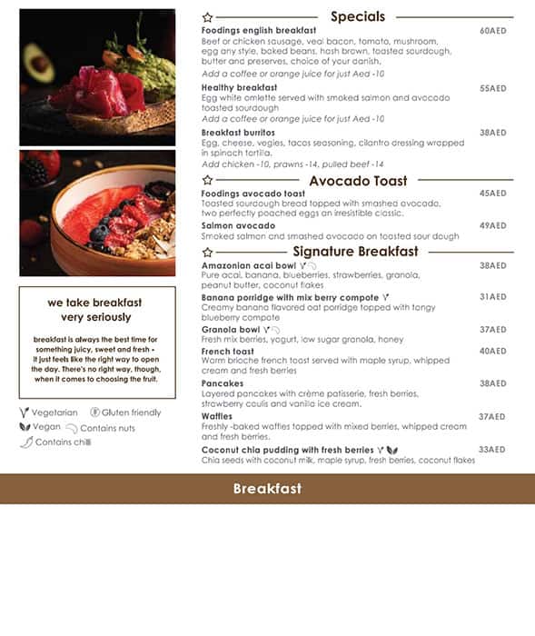 Menu of Foodings, Dubai Silicon Oasis (DSO), Dubai