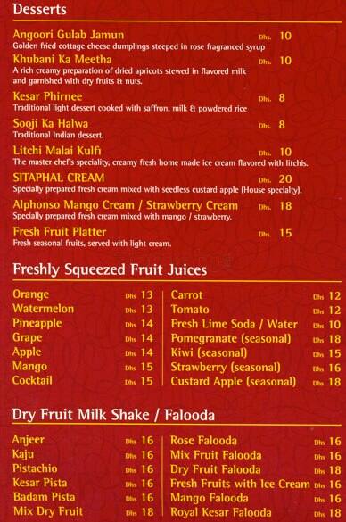 Menu at Grand Barbeque Restaurant, Dubai, Al Karama
