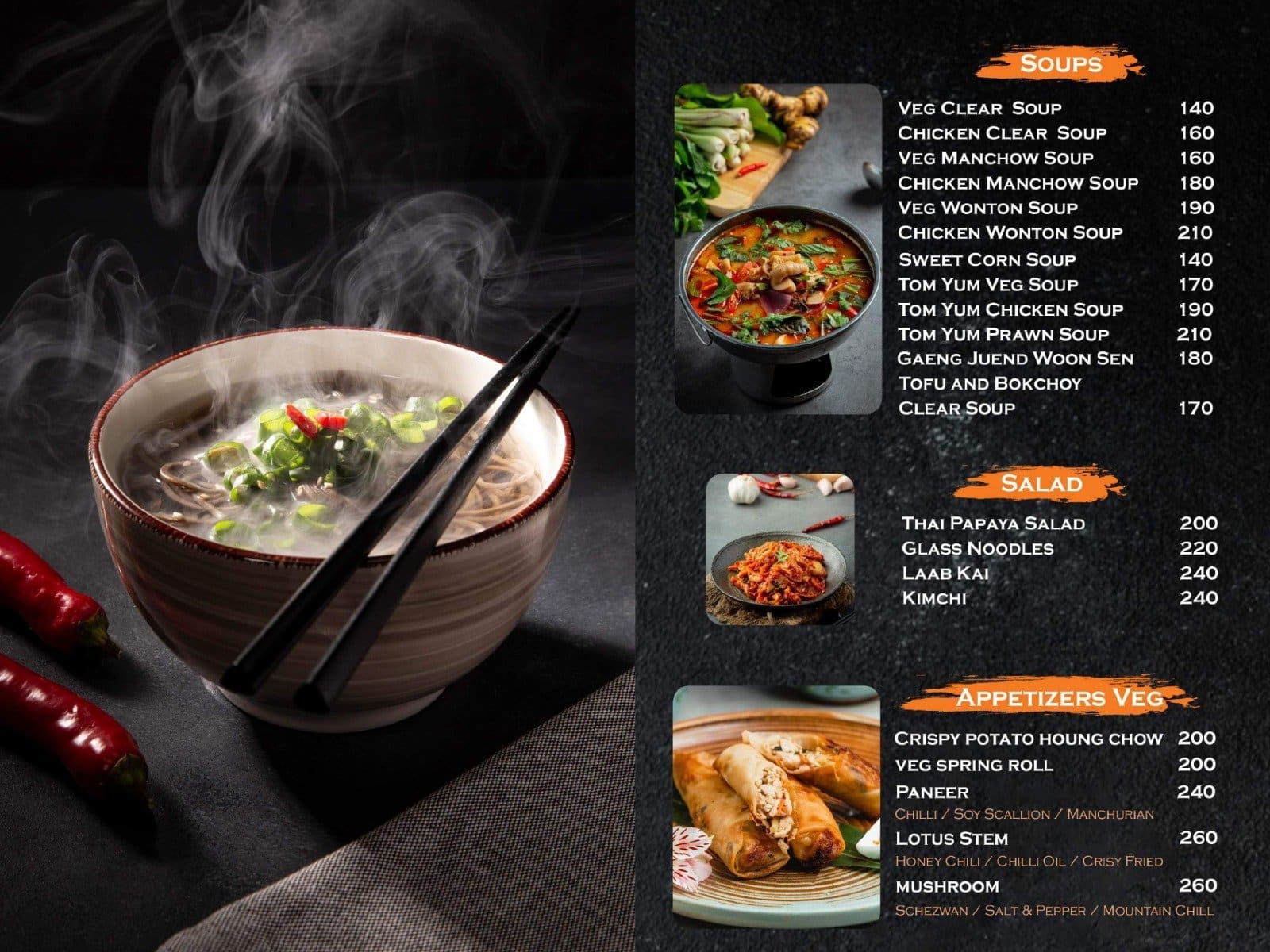 Menu of Indochi, BTM, Bangalore