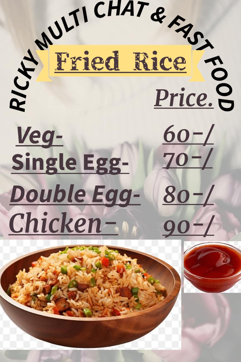 Menu of Ricky Multi Chats And Fast Food Corner, HSR, Bangalore