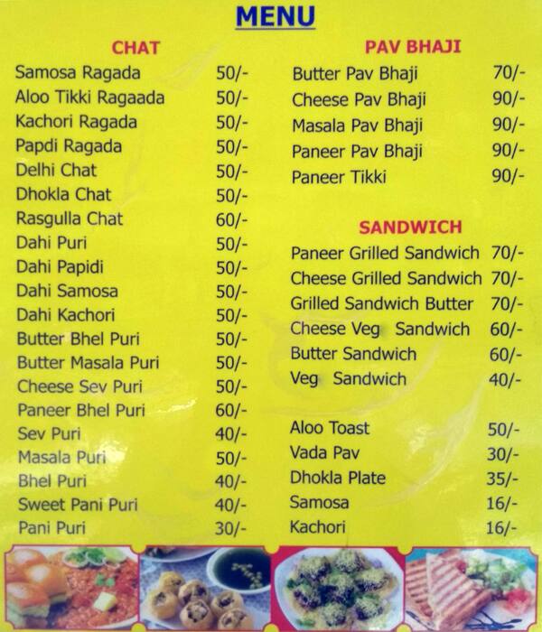 Menu of Agra Mithaiwala, Nizampet, Hyderabad