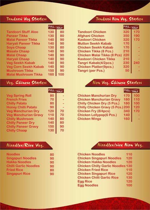 Bawarchi Multi Cuisine Takeaway Menu - Zomato