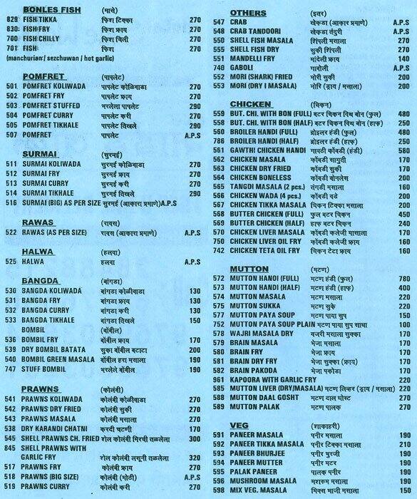 Hotel Side Walk Menu, Menu for Hotel Side Walk, Dahisar East, Mumbai ...