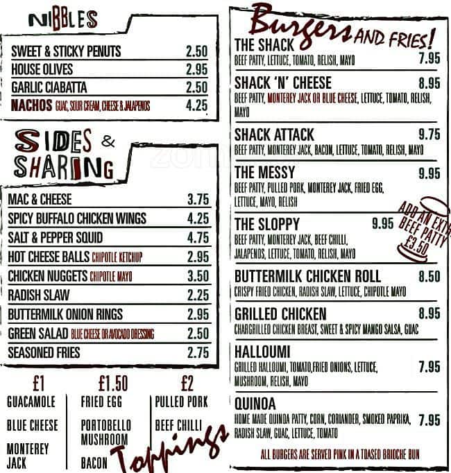 Grillshack Menu, Menu for Grillshack, Soho, London - Zomato UK