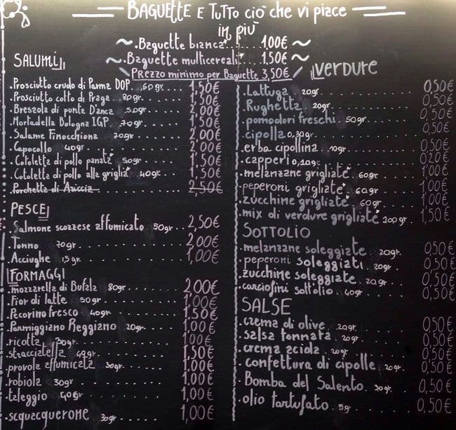 A Veneto Glorietta Menu Boards
