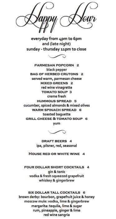 Menu at The Box Social pub & bar, Portland