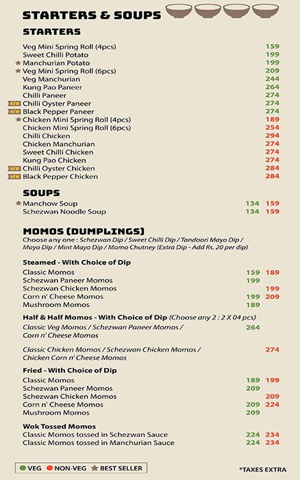 Menu at Sushi Express, Mumbai