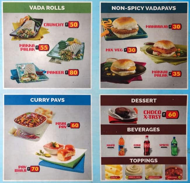 Menu at Goli Vada Pav, Nashik, SHOP NO. 5