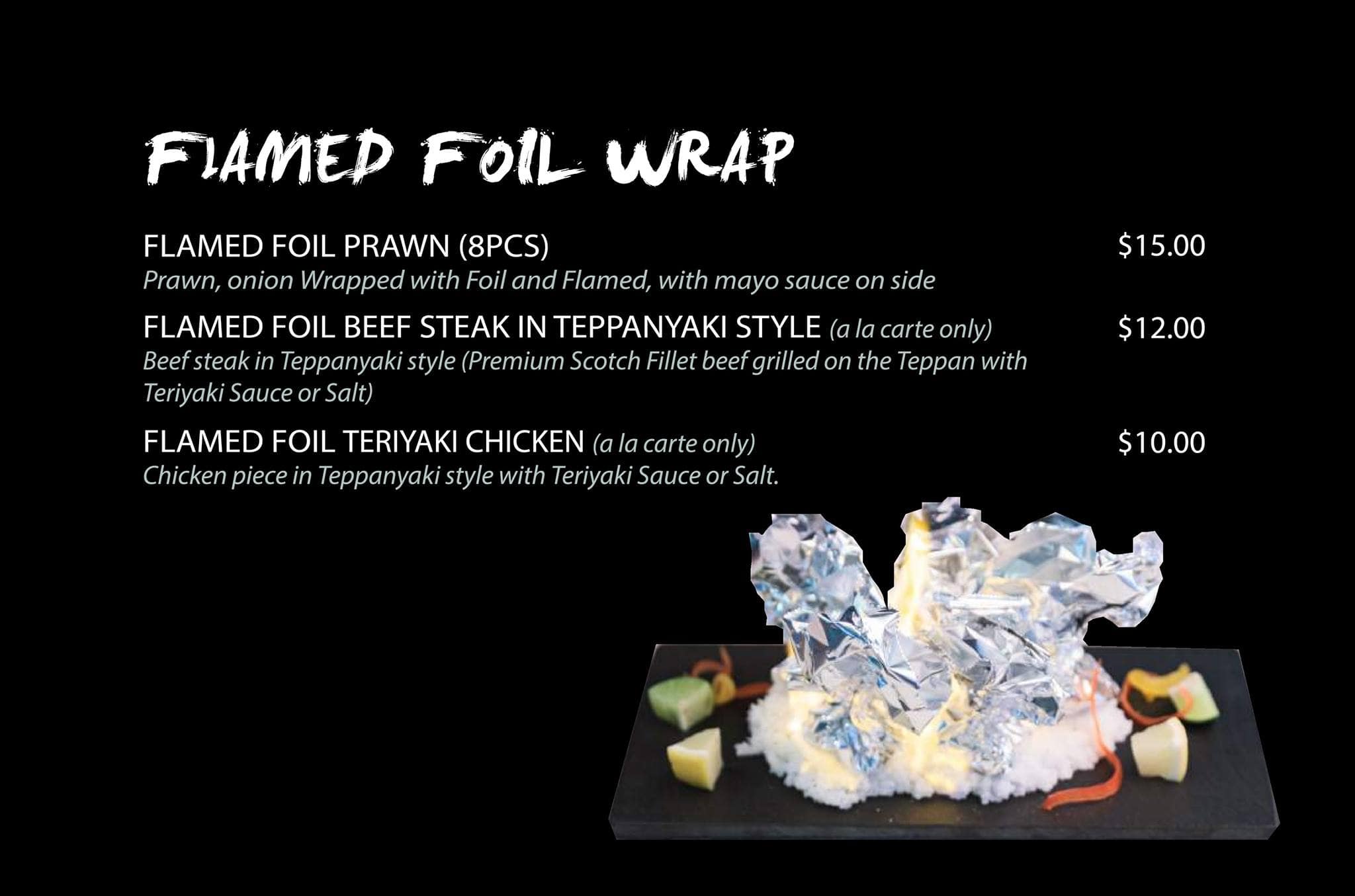 Menu at Mugen House Japanese Restaurant & Bar, Adelaide