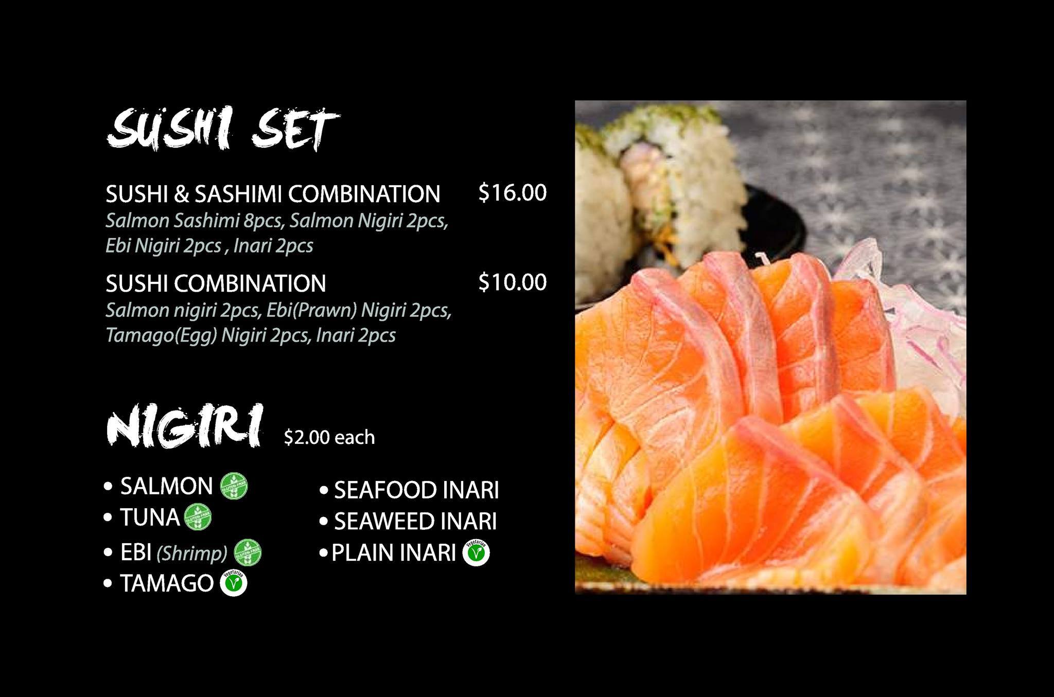 Menu at Mugen House Japanese Restaurant & Bar, Adelaide